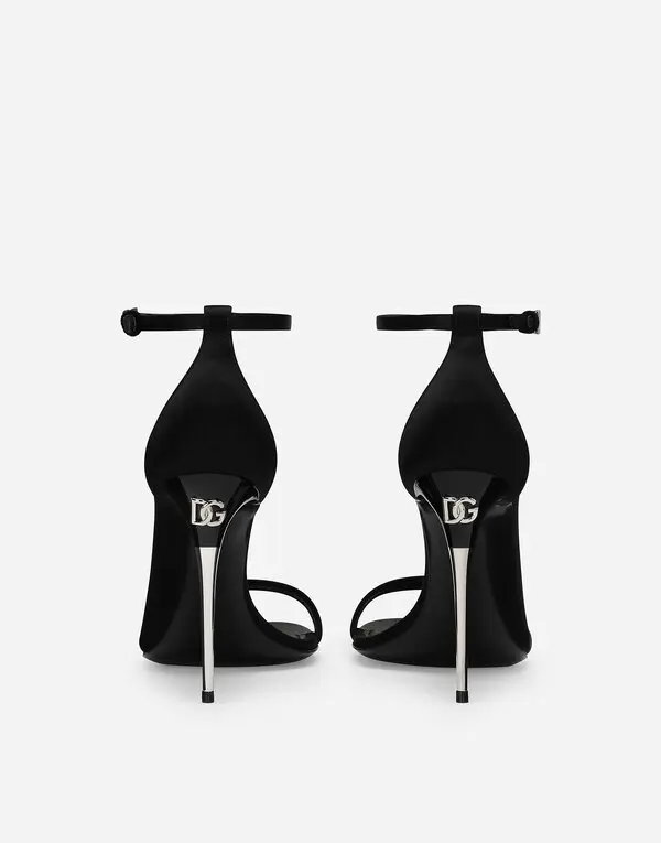 Dolce & Gabbana Viscose Sandals With Metal Heel