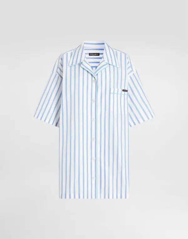 Dolce & Gabbana Striped Poplin Shirt Shirts And Tops - Multicolor