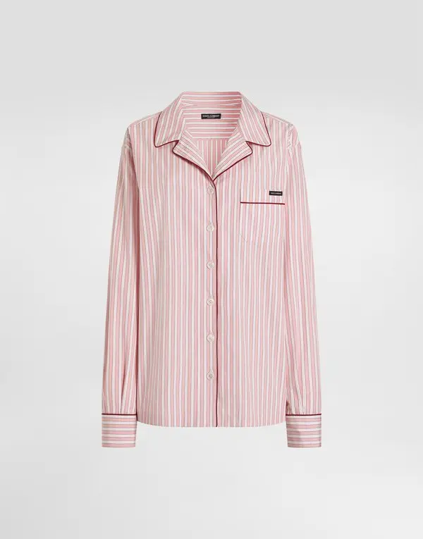 Dolce & Gabbana Striped Poplin Shirt Shirts And Tops - Multicolor