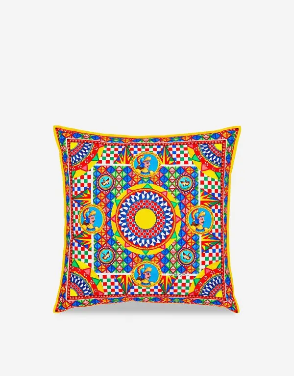 Dolce & Gabbana Canvas Cushion Medium Medium Cushions - Multicolor