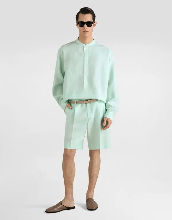Dolce & Gabbana Pantalone Pants And Shorts Linen - Azure