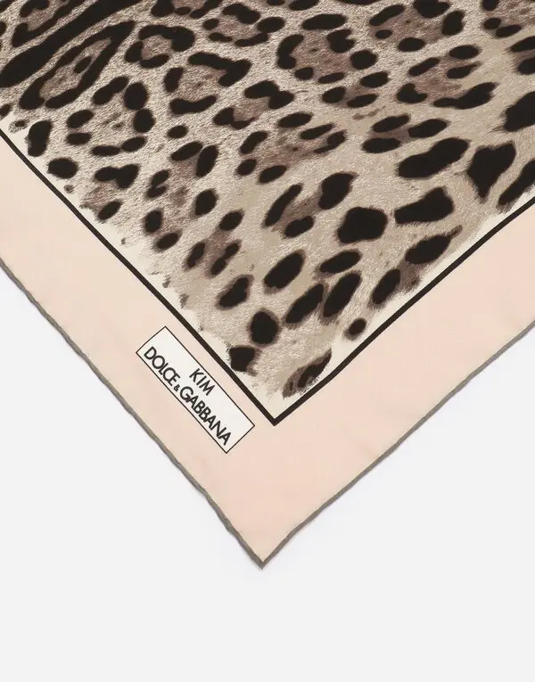 Dolce & Gabbana Leopard-print Twill Scarf Scarves And Silks - Animal Print