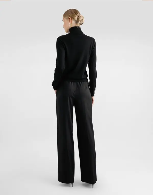 Dolce & Gabbana Wool Turtleneck Sweater With Dg Logo Embroidery