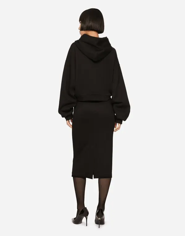 Dolce & Gabbana Milano Rib Midi Skirt