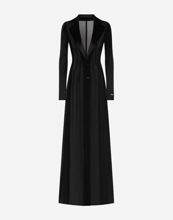 Dolce & Gabbana Silk Chiffon Duster Coat Coats And Jackets Silk