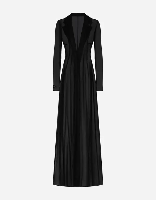 Dolce & Gabbana Silk Chiffon Duster Coat Coats And Jackets Silk
