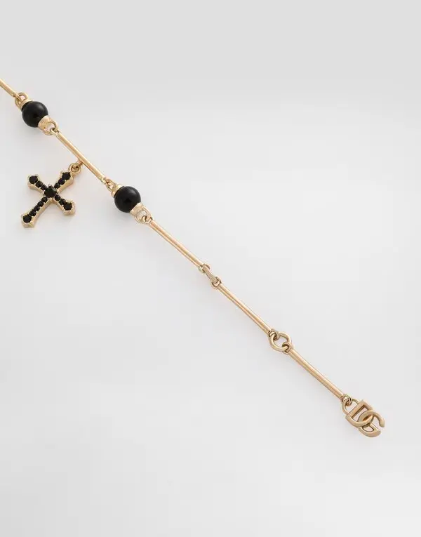 Dolce & Gabbana Metal Bracelet With Cross Charms