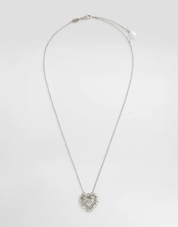 Dolce & Gabbana Devotion Necklace 18-carat Gold And Diamonds Necklaces - White