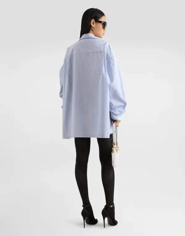 Dolce & Gabbana Striped Poplin Culottes Pants And Shorts