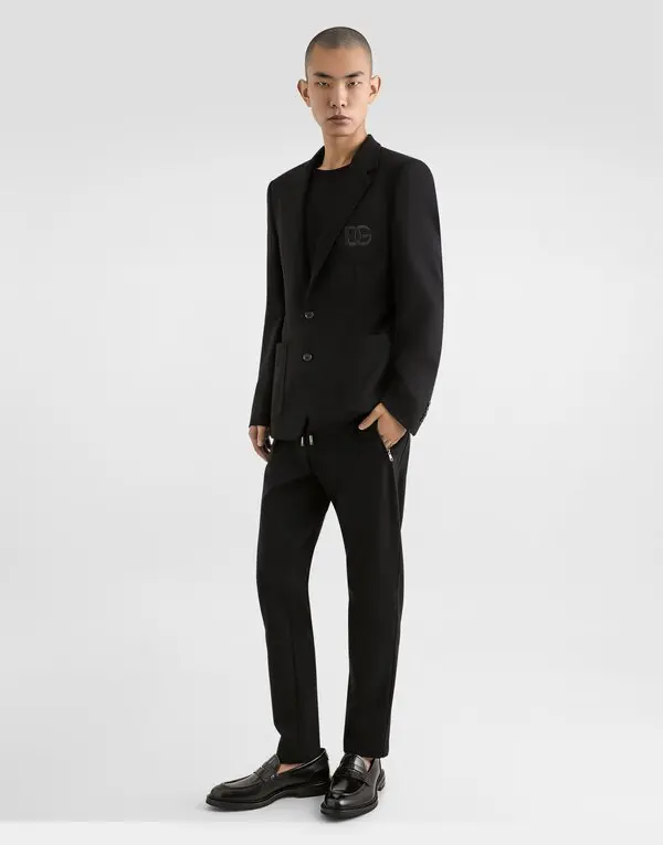 Dolce & Gabbana Jersey Jogging Pants With Dg Patch Pants And Shorts