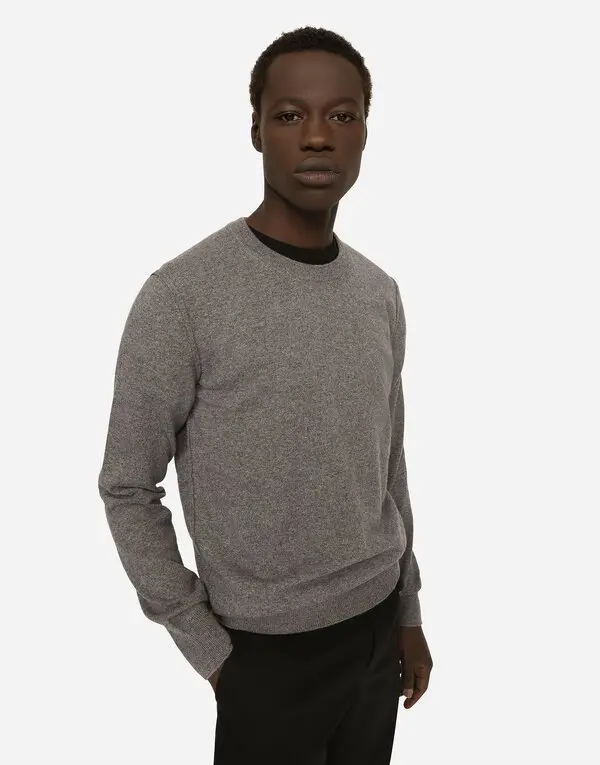Dolce & Gabbana Pull Girocollo Sweaters And Cardigans Gray - Blue