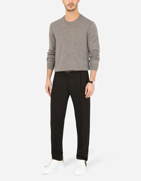 Dolce & Gabbana Pull Girocollo Sweaters And Cardigans Gray - Blue