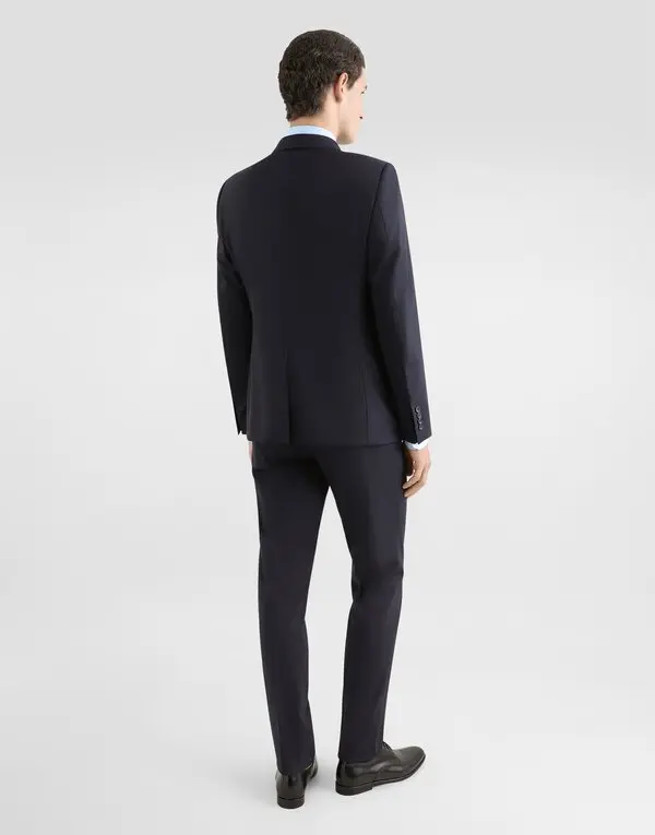 Dolce & Gabbana Stretch Wool Martini-fit Suit Suits And Blazers Wool - Blue