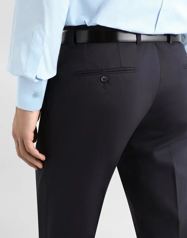 Dolce & Gabbana Stretch Wool Martini-fit Suit Suits And Blazers Wool - Blue