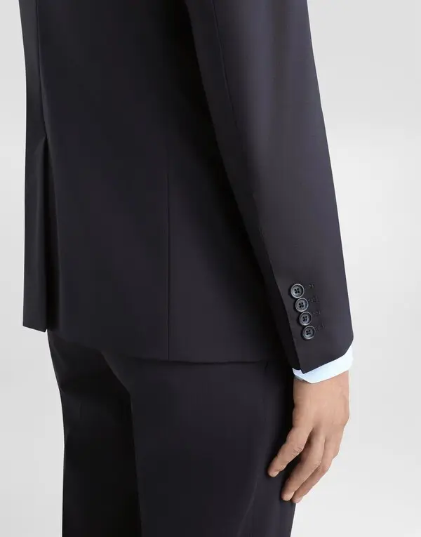 Dolce & Gabbana Stretch Wool Martini-fit Suit Suits And Blazers Wool - Blue
