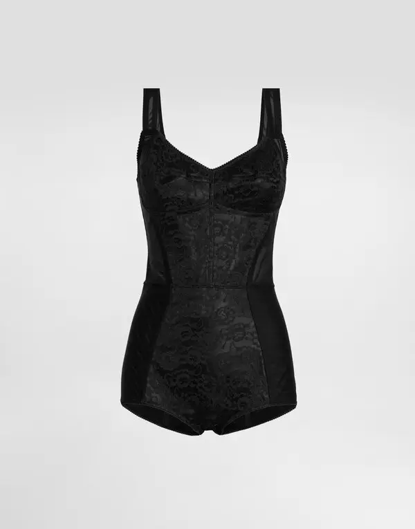 Dolce & Gabbana Corset Bodysuit Shirts And Tops Satin - Black
