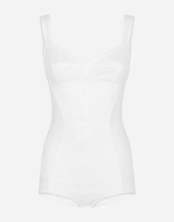 Dolce & Gabbana Corset Bodysuit Shirts And Tops Satin - White