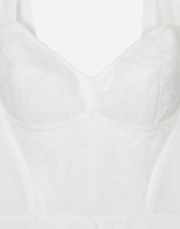Dolce & Gabbana Corset Bodysuit Shirts And Tops Satin - White