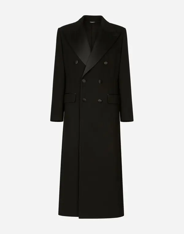 Dolce & Gabbana Double-breasted Stretch Wool Crepe Coat