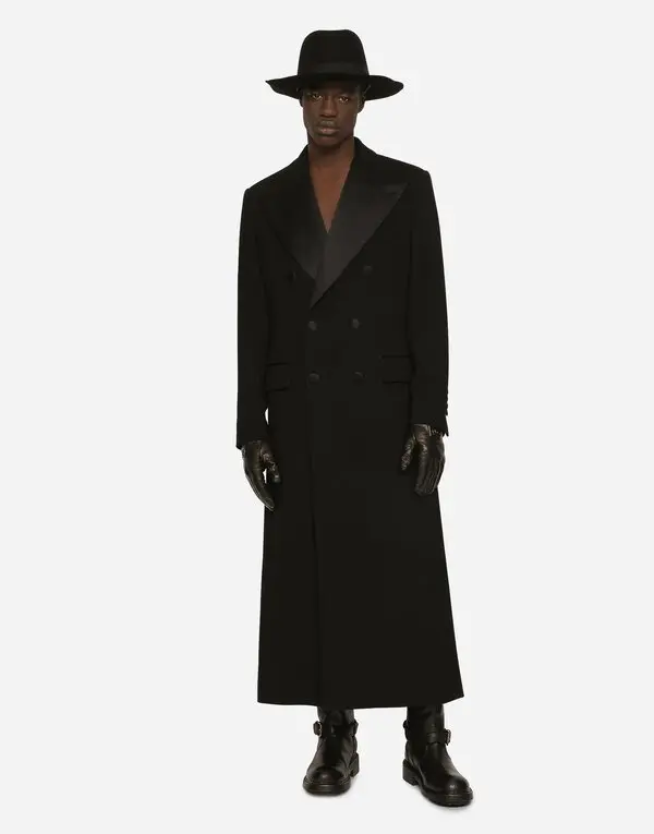 Dolce & Gabbana Double-breasted Stretch Wool Crepe Coat