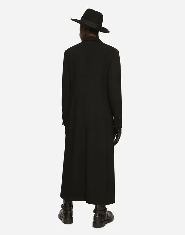 Dolce & Gabbana Double-breasted Stretch Wool Crepe Coat