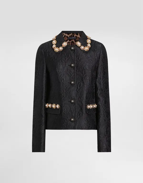 Dolce & Gabbana Peony-motif Brocade Jacket Coats And Jackets