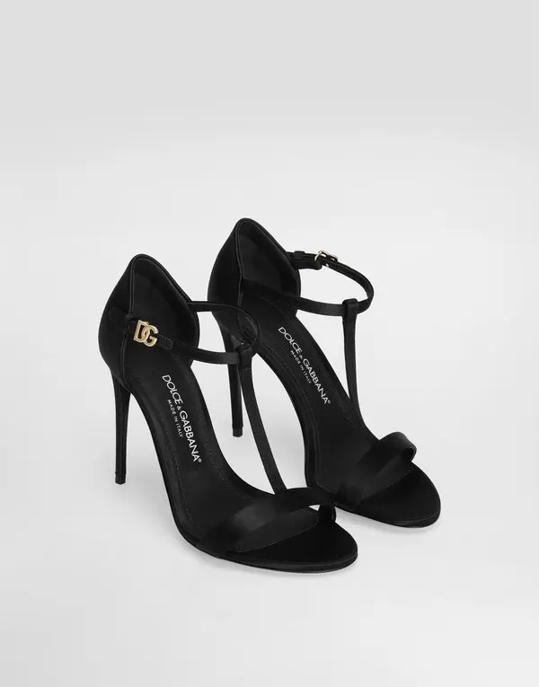 Dolce & Gabbana Satin T-bar Sandals
