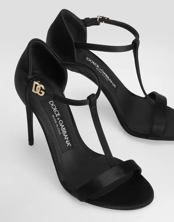 Dolce & Gabbana Satin T-bar Sandals