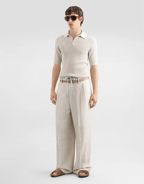 Dolce & Gabbana Micro-rib Cotton Polo Shirt Sweaters And Cardigans