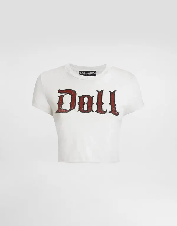 Dolce & Gabbana Jersey T-shirt With Print T-shirts And Sweatshirts Multi-colored - Multicolor