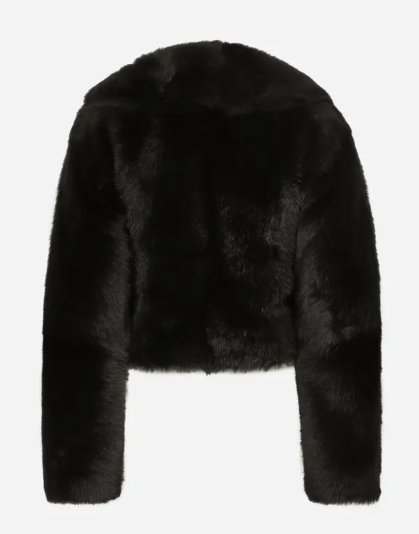 Dolce & Gabbana Short Lambskin Jacket With Belt Coats And Jackets