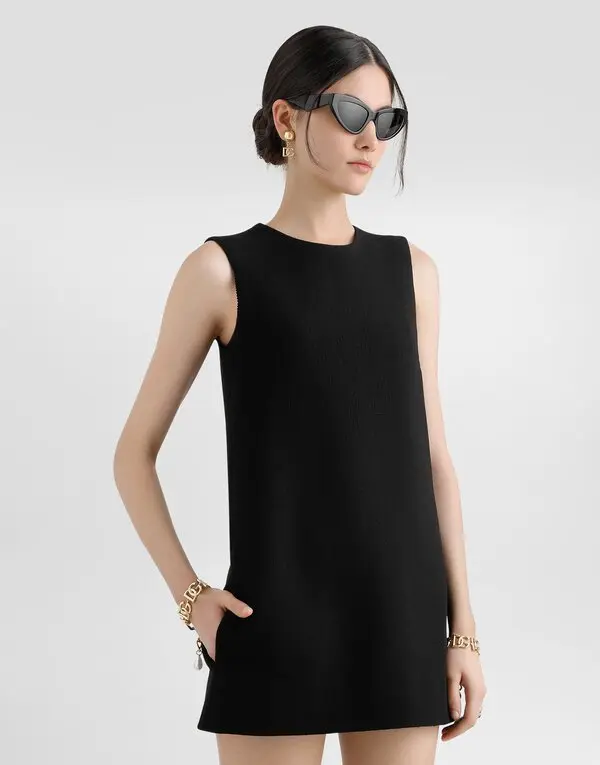 Dolce & Gabbana Short Wool Crepe A-line Dress