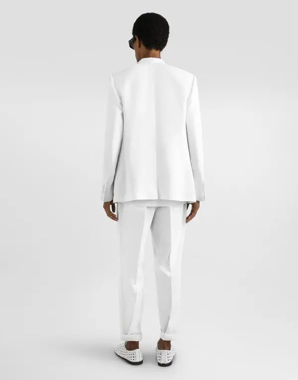 Dolce & Gabbana Linen Jogging Trousers - White