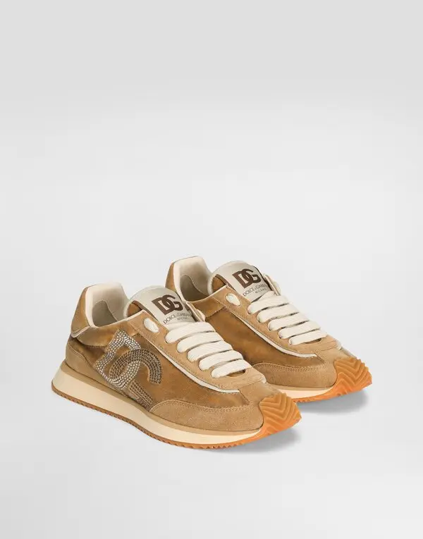 Dolce & Gabbana Mixed-material Dg Cushion Sneakers Sneakers - Beige