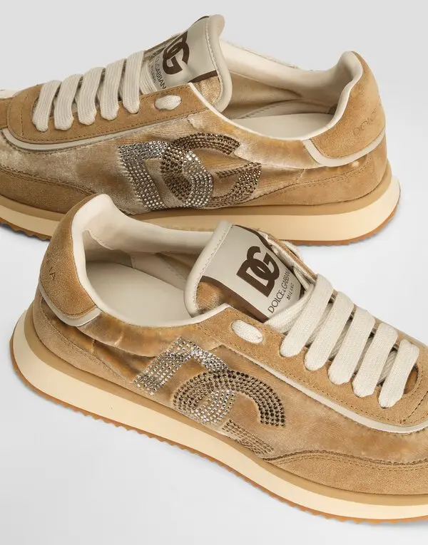 Dolce & Gabbana Mixed-material Dg Cushion Sneakers Sneakers - Beige