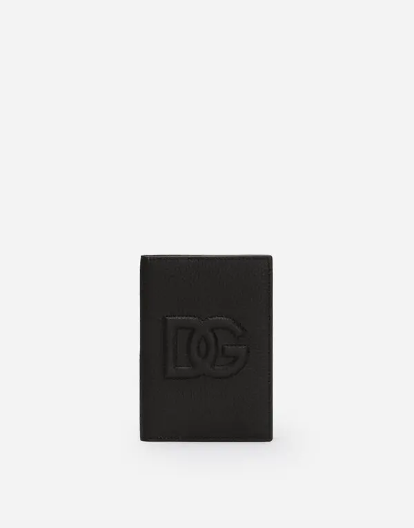 Dolce & Gabbana Dg Logo Passport Case Wallets And Small Leather Goods - Black