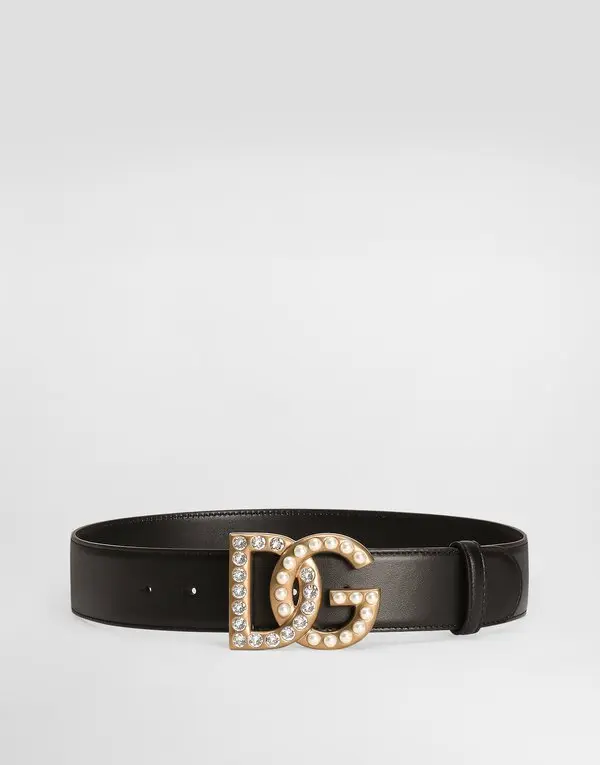 Dolce & Gabbana Gürtel Aus Kalbsleder Mit Dg-schmucklogo Belts Multi-colored Leather - Multicolor