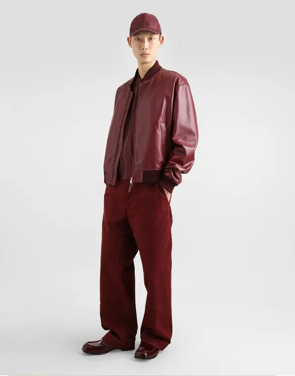 Dolce & Gabbana Sheepskin Bomber Jacket - Bordeaux