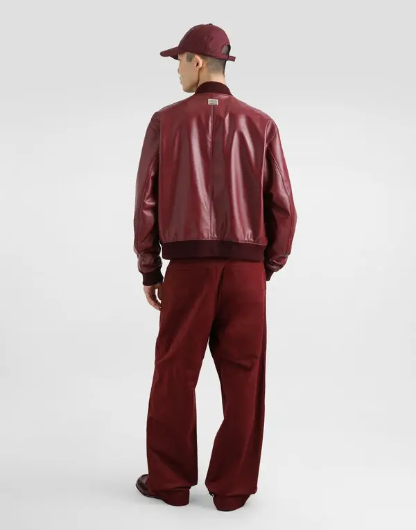 Dolce & Gabbana Sheepskin Bomber Jacket - Bordeaux