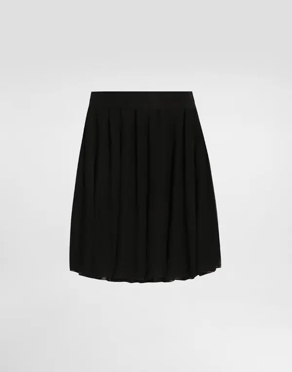 Dolce & Gabbana Pleated Chiffon Skirt Skirts