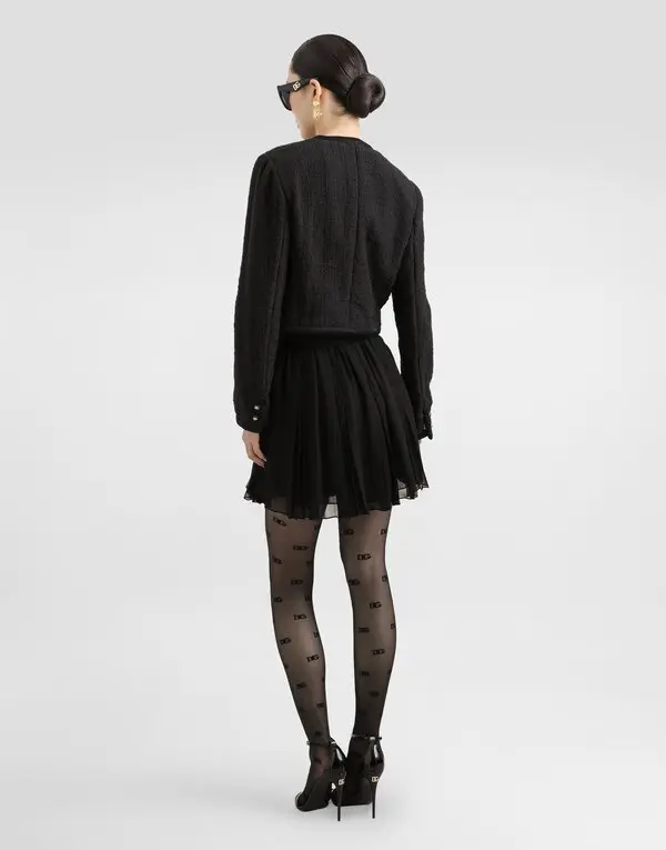 Dolce & Gabbana Pleated Chiffon Skirt Skirts