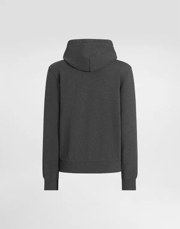 Dolce & Gabbana Jersey Sweatshirt With Heraldic Patch Sweatshirts Gray