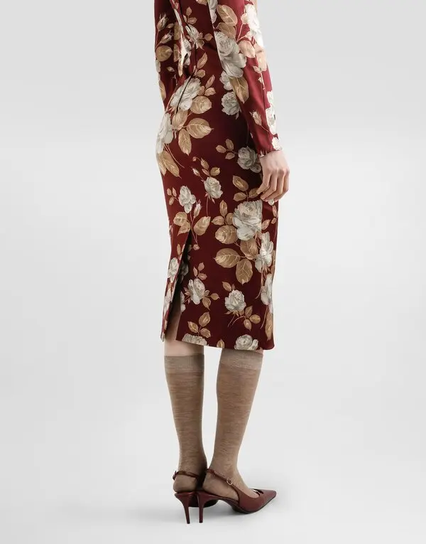 Dolce & Gabbana Rose- Satin Dress