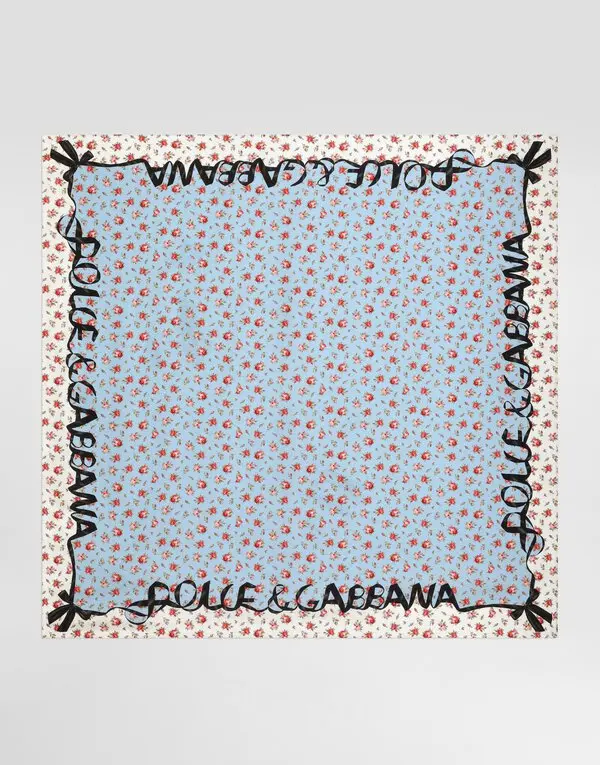 Dolce & Gabbana Small Rose-print Silk Twill Scarf 90x90 Scarves And Silks - Multicolor