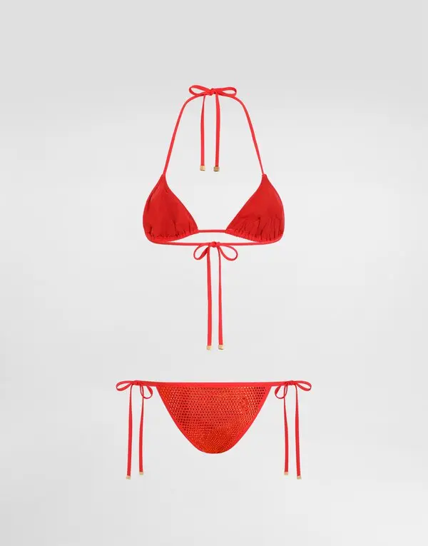 Dolce & Gabbana Triangle Bikini Swimwear - Orange