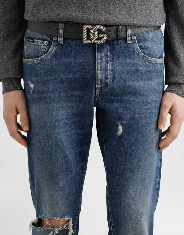 Dolce & Gabbana Alpine Calfskin Belt Belts