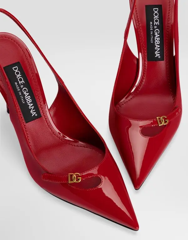 Dolce & Gabbana Lollo Slingback Pumps - Red