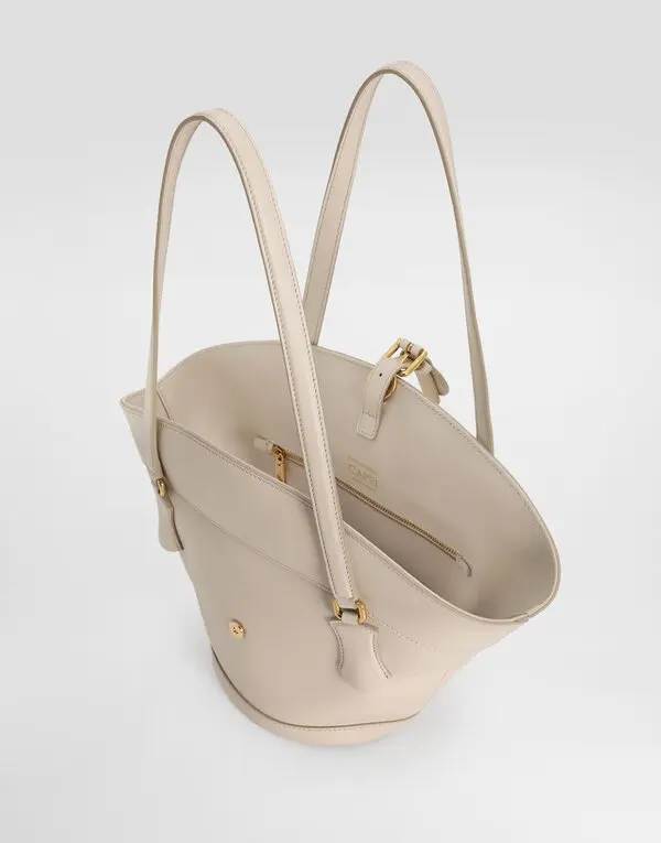 Dolce & Gabbana Capri Calfskin Tote Bag - Beige
