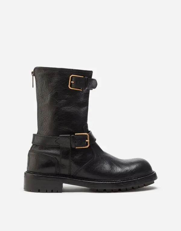 Dolce & Gabbana Horsehide Biker Boots Boots And Ankle Boots
