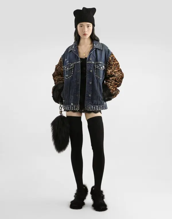 Dolce & Gabbana Oversized Denim Jacket Denim And Jeans Multi-colored
